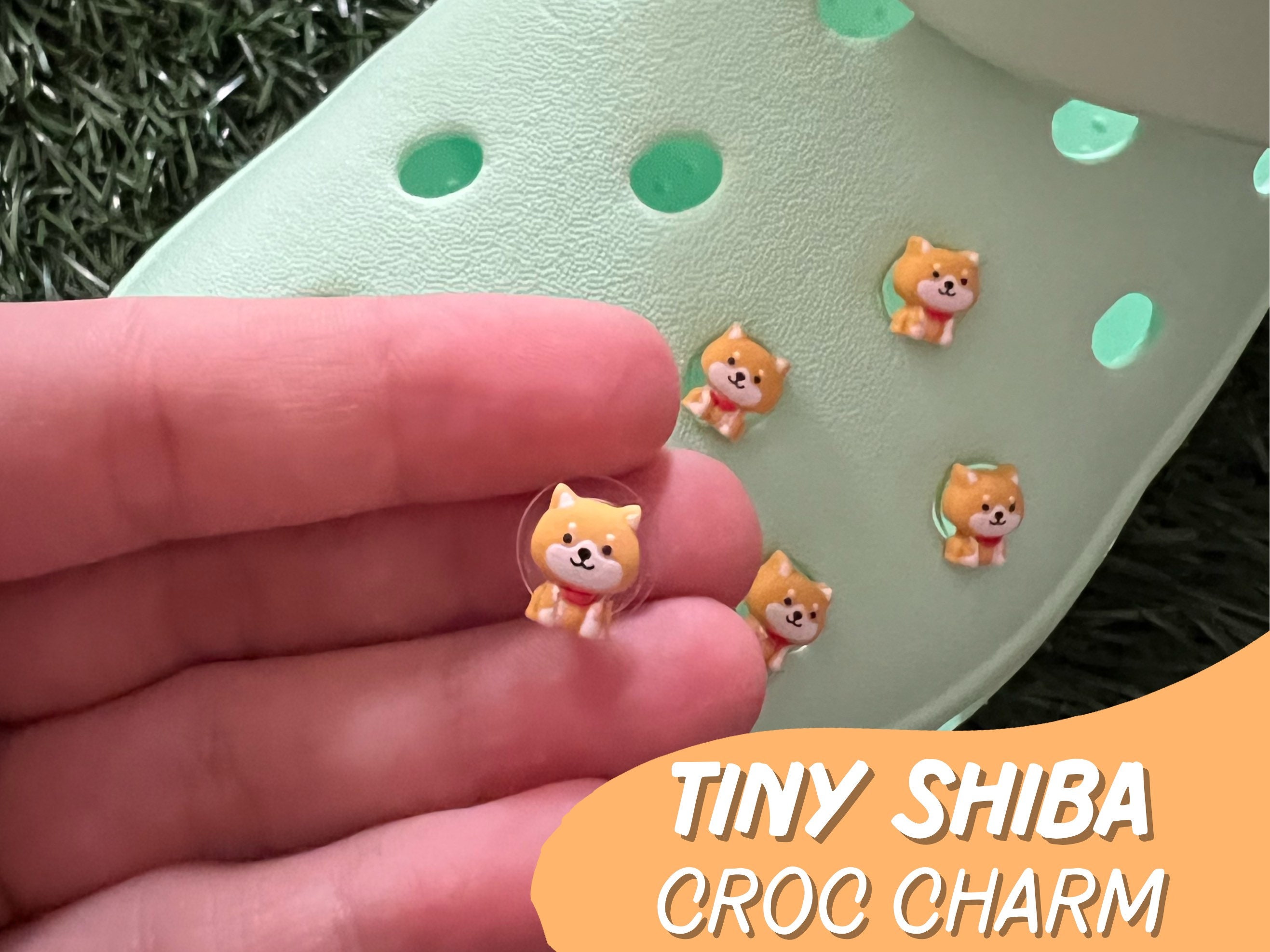 ONE Tiny Shiba Puppy Dog Croc Shoe Charm // Handmade // Unique - Etsy