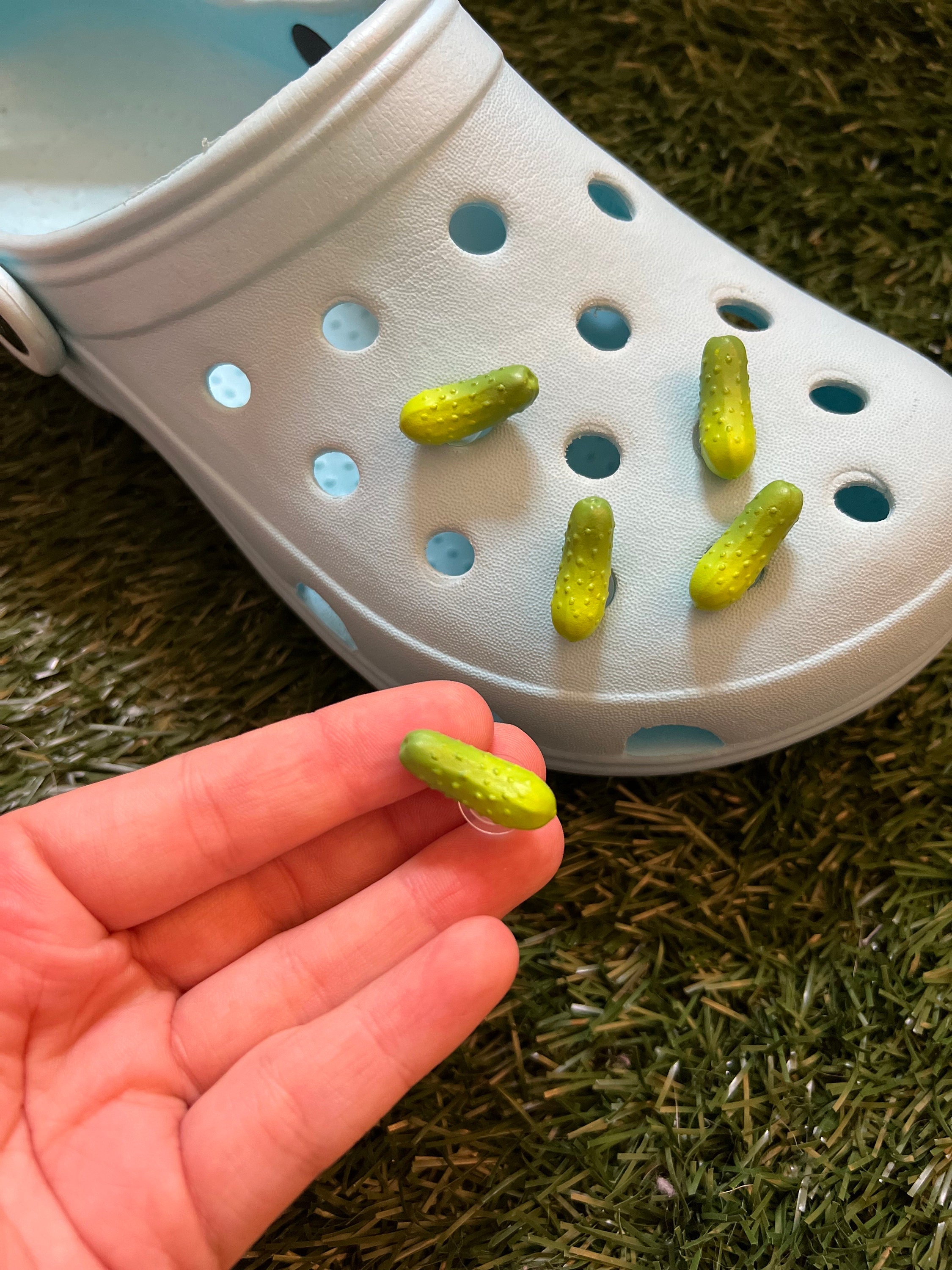 Handmade Pickle Shoe Charm | Funny Food Accessory | Handmade Gift for ...