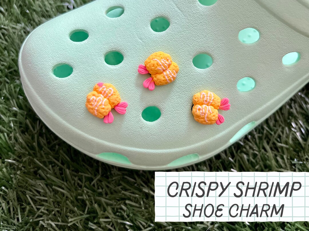 ONE Crispy Shrimp Shoe Charm // Handmade // Food // Unique // Funny ...