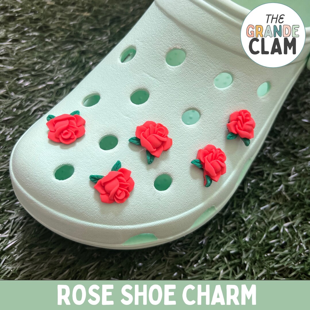 ONE Rose Flower Shoe Charm // Handmade // Unique // Nature - Etsy