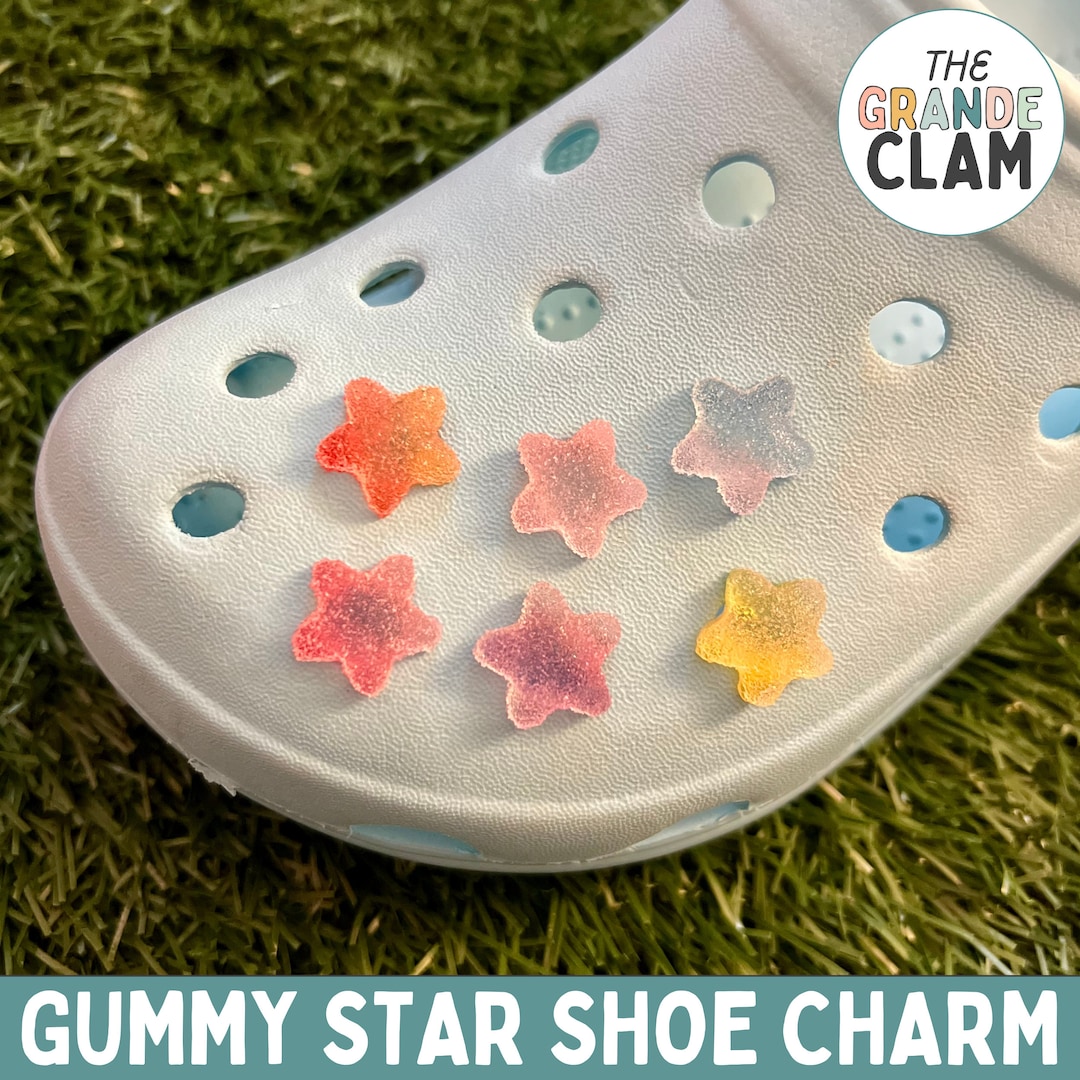 ONE Sour Gummy Star Shoe Shoe Croc Charm // Handmade // Unique // Cute ...