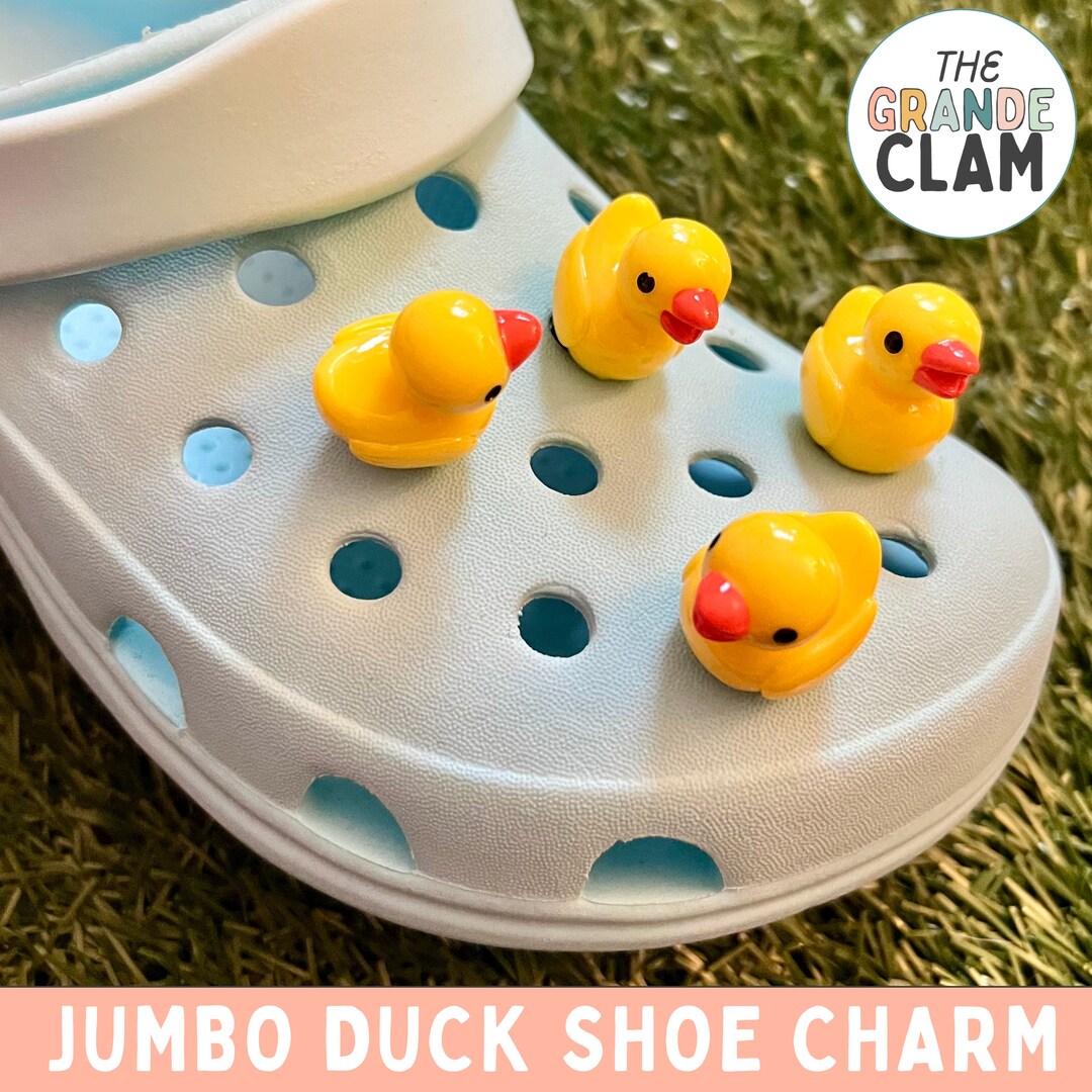 ONE Jumbo Duckling Duck Shoe Charm // Handmade // Unique // Farm Animal ...