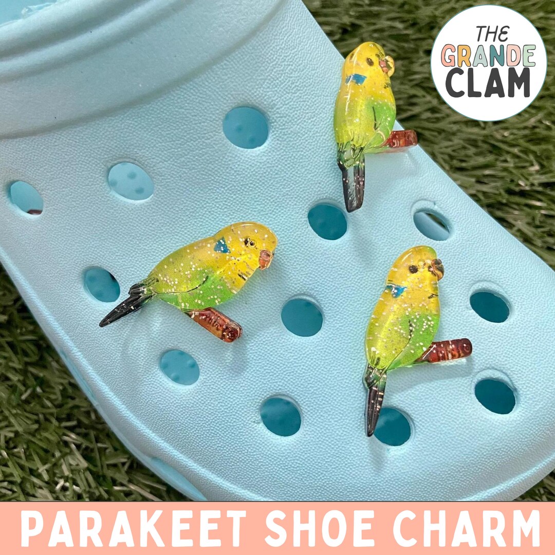 ONE Parakeet Bird Shoe Charm // Handmade // Unique // Animal - Etsy