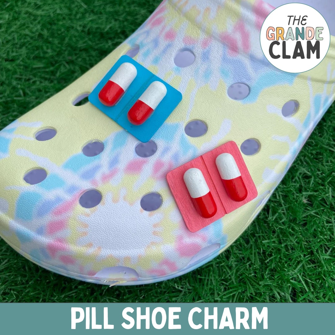 ONE Pill Shoe Charm // Handmade // Unique // Cute // - Etsy