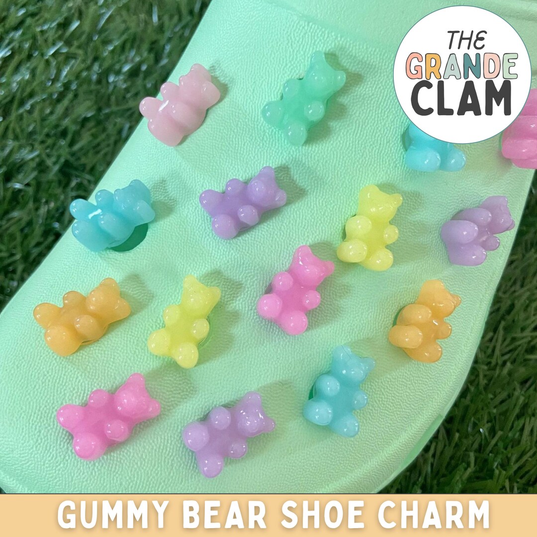 One Handmade Pastel Gummy Bear Shoe Charm | Candy Accessory | Fun Theme ...