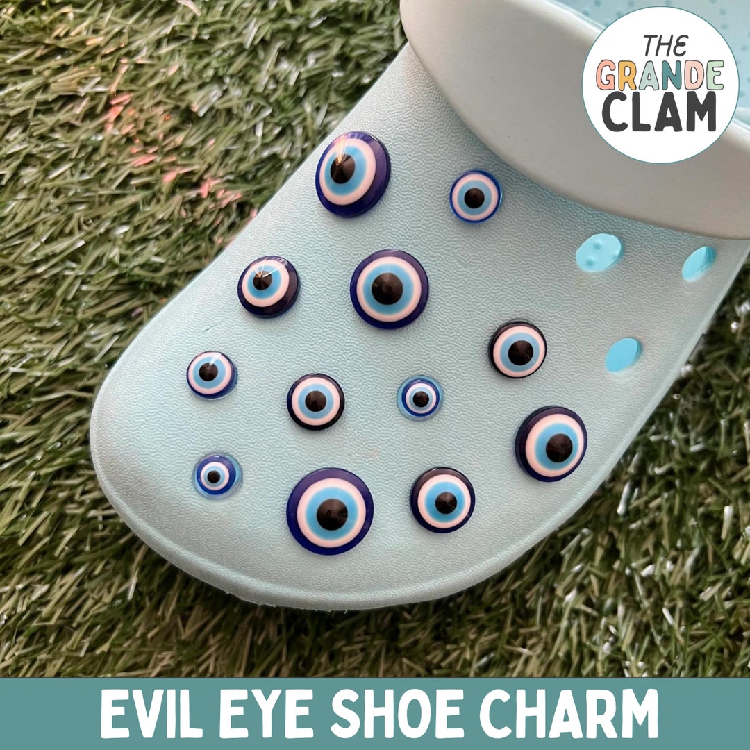 ONE Evil Eye Shoe Croc Charm // Handmade // Unique // Meditation - Etsy