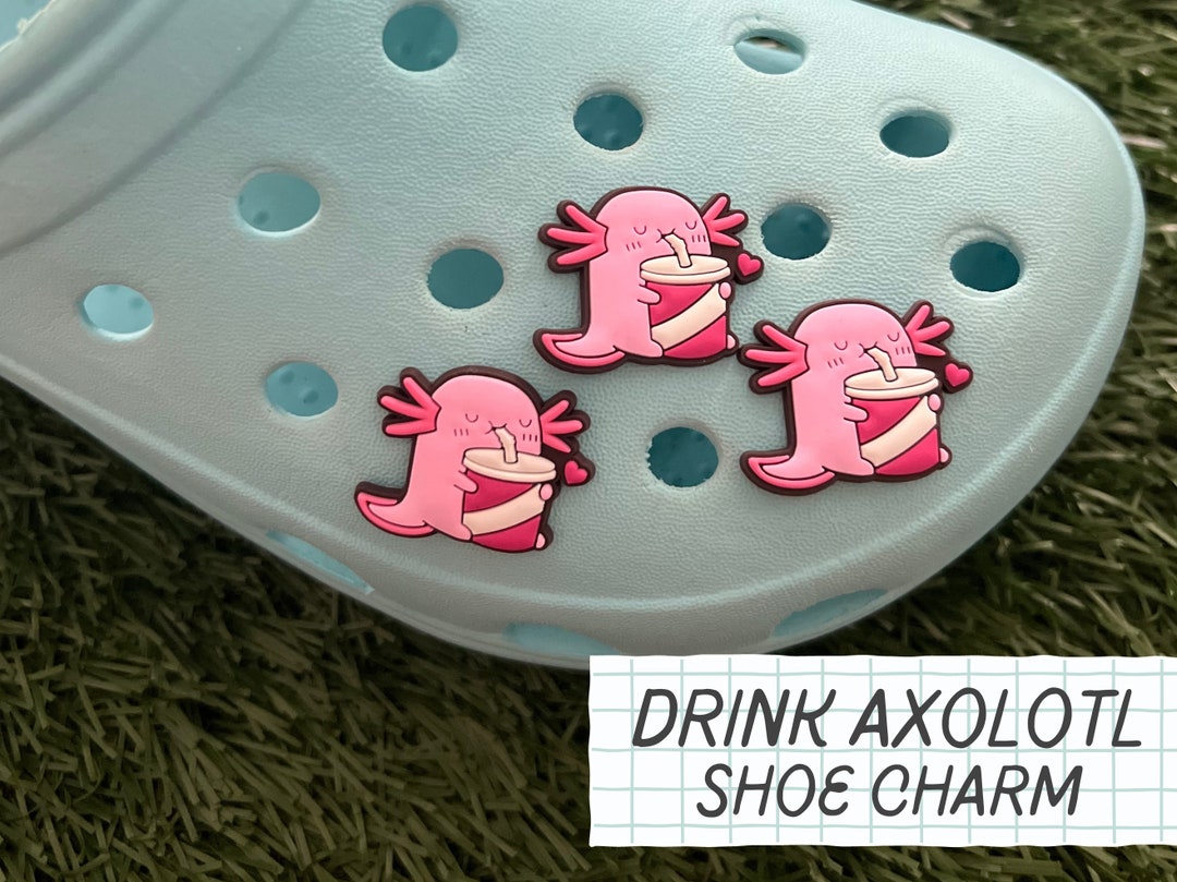 ONE Drink Axolotl Shoe Charm // Handmade // Unique // Animal // Nature ...