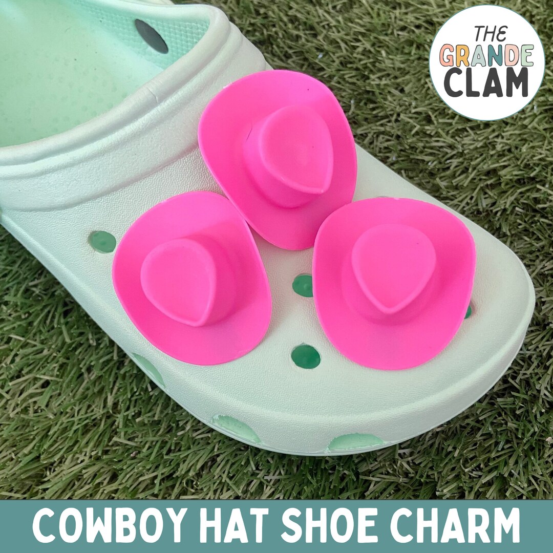ONE Yee Haw Pink Cowboy Hat Shoe Shoe Croc Charm // Handmade // Unique ...