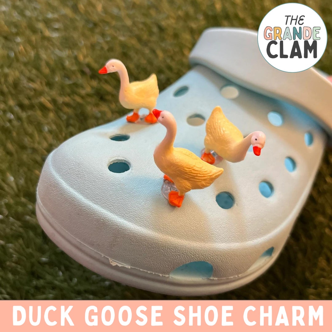ONE Goose Duck Shoe Charm // Handmade // Unique // Nature // Kawaii ...