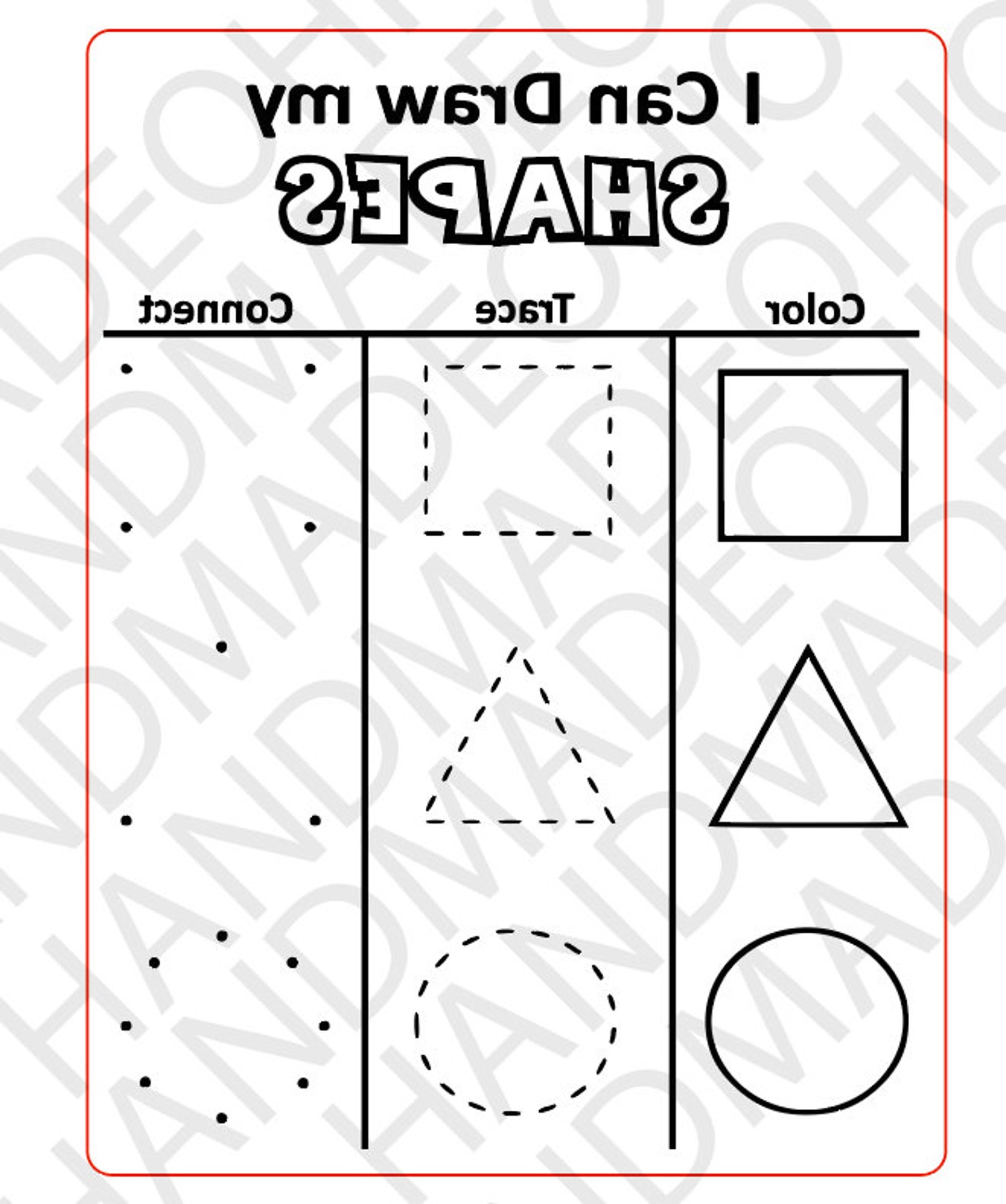 SVG, Glowforge Ready- Dry Erase Shape Trace Board, Instant Download - Etsy