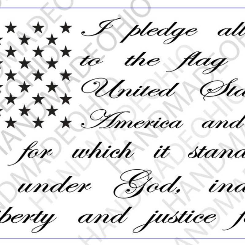 Pledge of Allegiance - Etsy