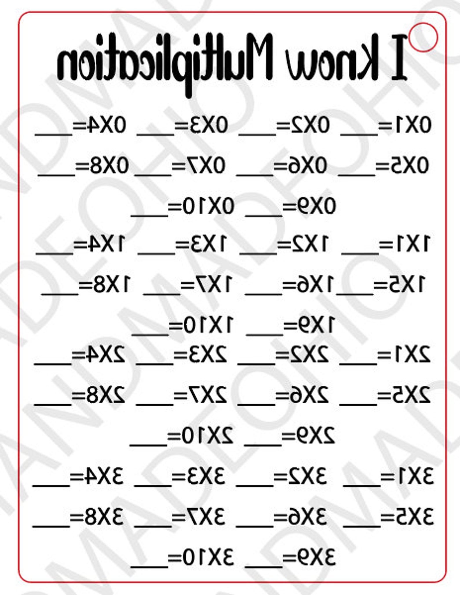 SVG, Glowforge Ready, Multiplication Dry Erase Board With Rounded ...
