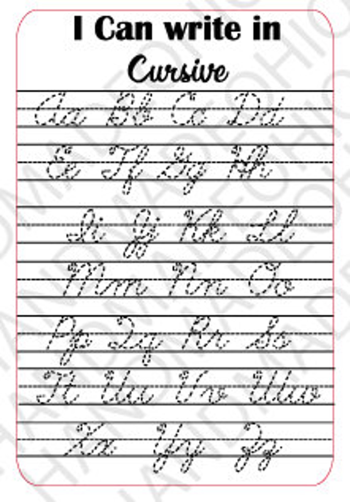 SVG Glowforge Ready ABC Board Cursive Letter Trace Upper - Etsy