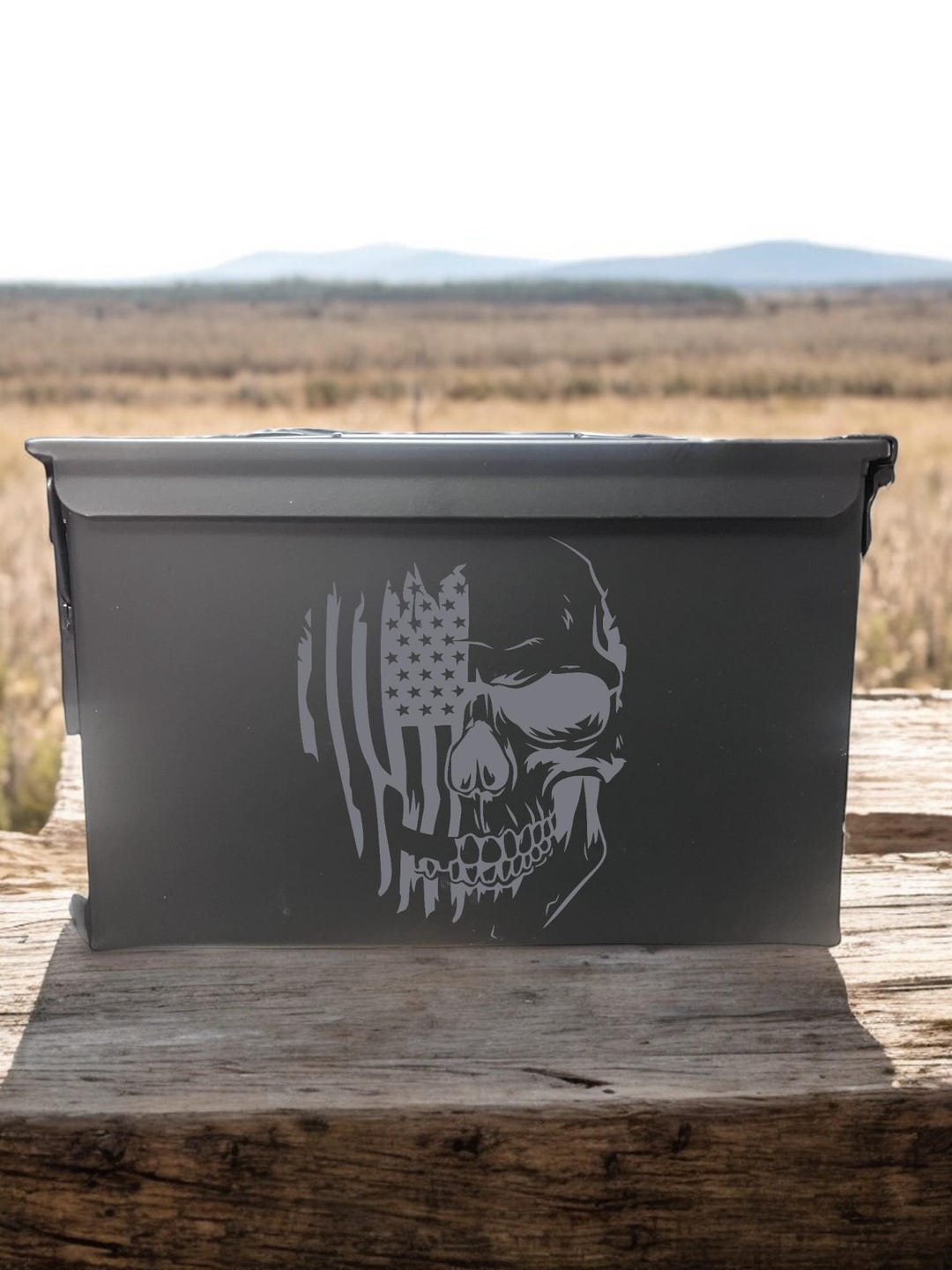 Custom Laser-engraved Ammo Can: Fishing Hook & Deer Head - Rustic Decor ...