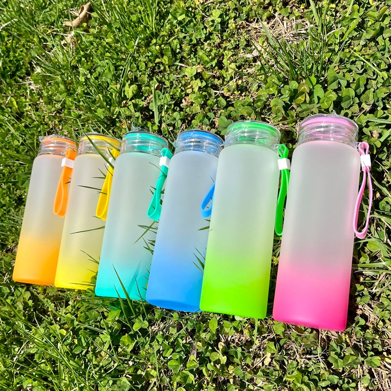 Ombre Glass Bottle - Etsy