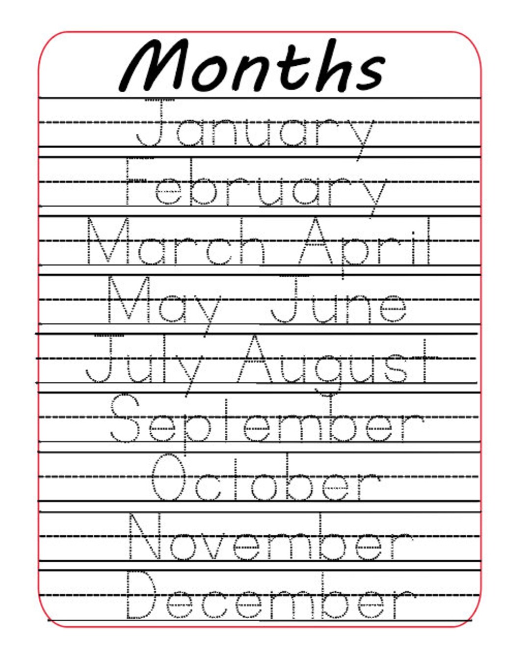 SVG, Glowforge Ready- ABC Board, Months of the Year, Dry Erase Board ...