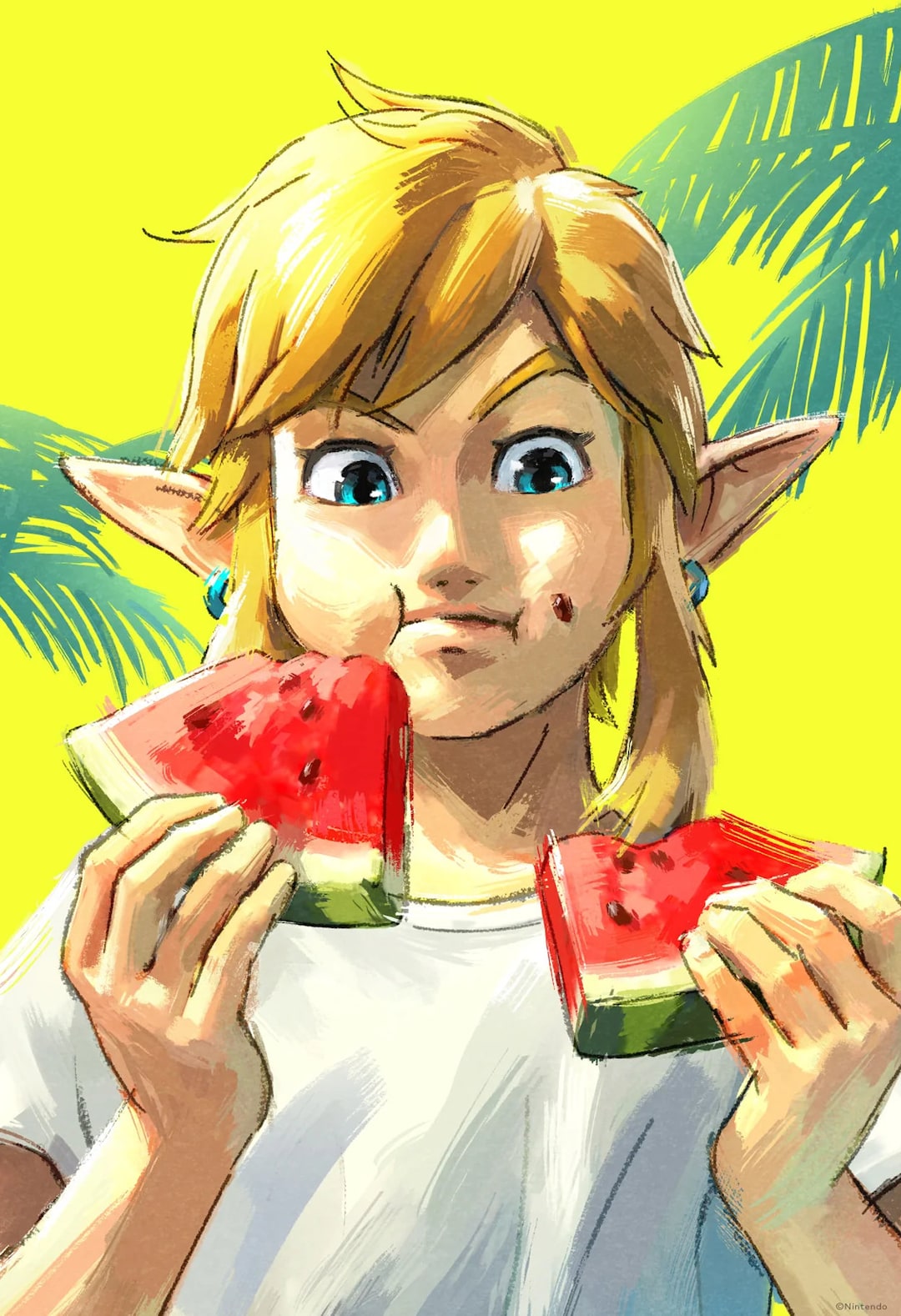 The Legend of Zelda: Tears of the Kingdom - Summer Melon Link - Poster ...