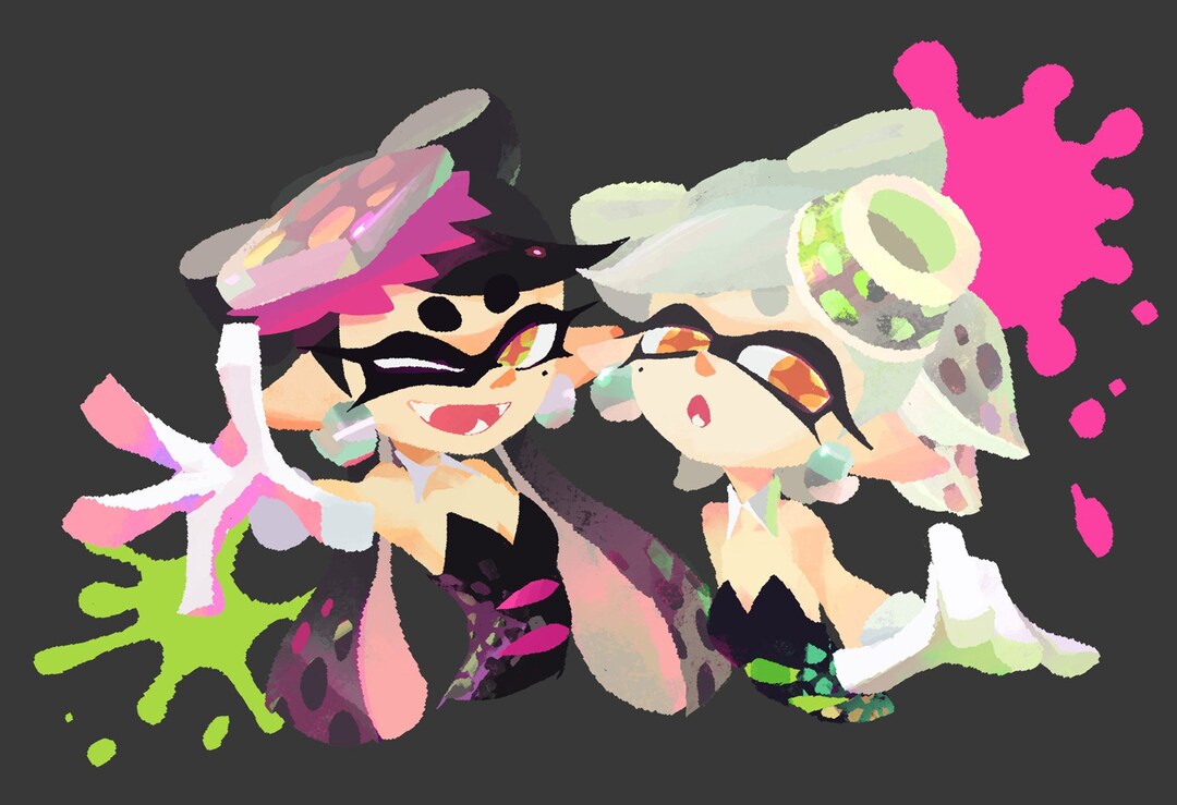 Squid Sisters Vector Bg NKPL SQS Sticker | Splatoon Wiki | Fandom