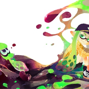 Splatoon Green Poster 13x19 - Etsy