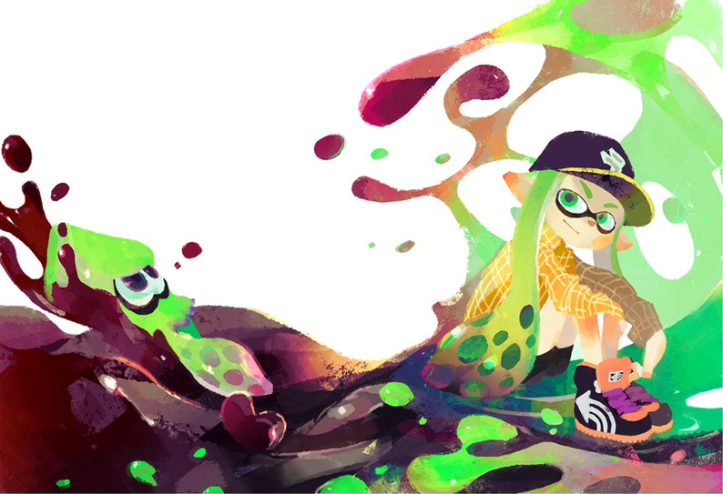 Splatoon Green - Poster 13x19 - Etsy