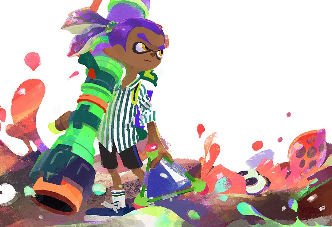 Splatoon Inkling Boy Red - Poster 13x19 - Etsy
