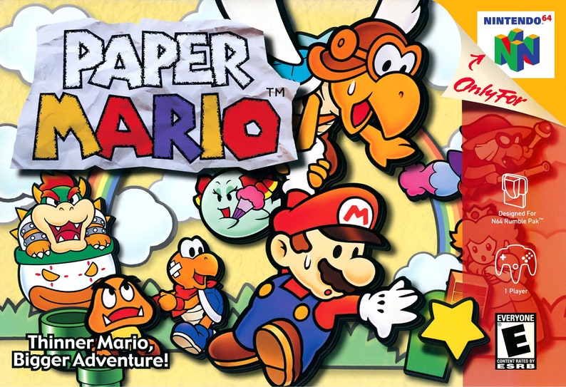 Paper Mario N64 Boxart Poster 13x19 | Etsy