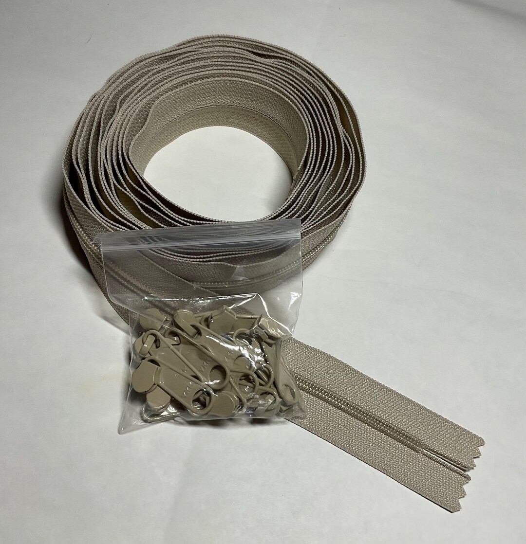 Zippers by the Yard - Four Yards of 16mm Zipper Tape With 16 Extra ...
