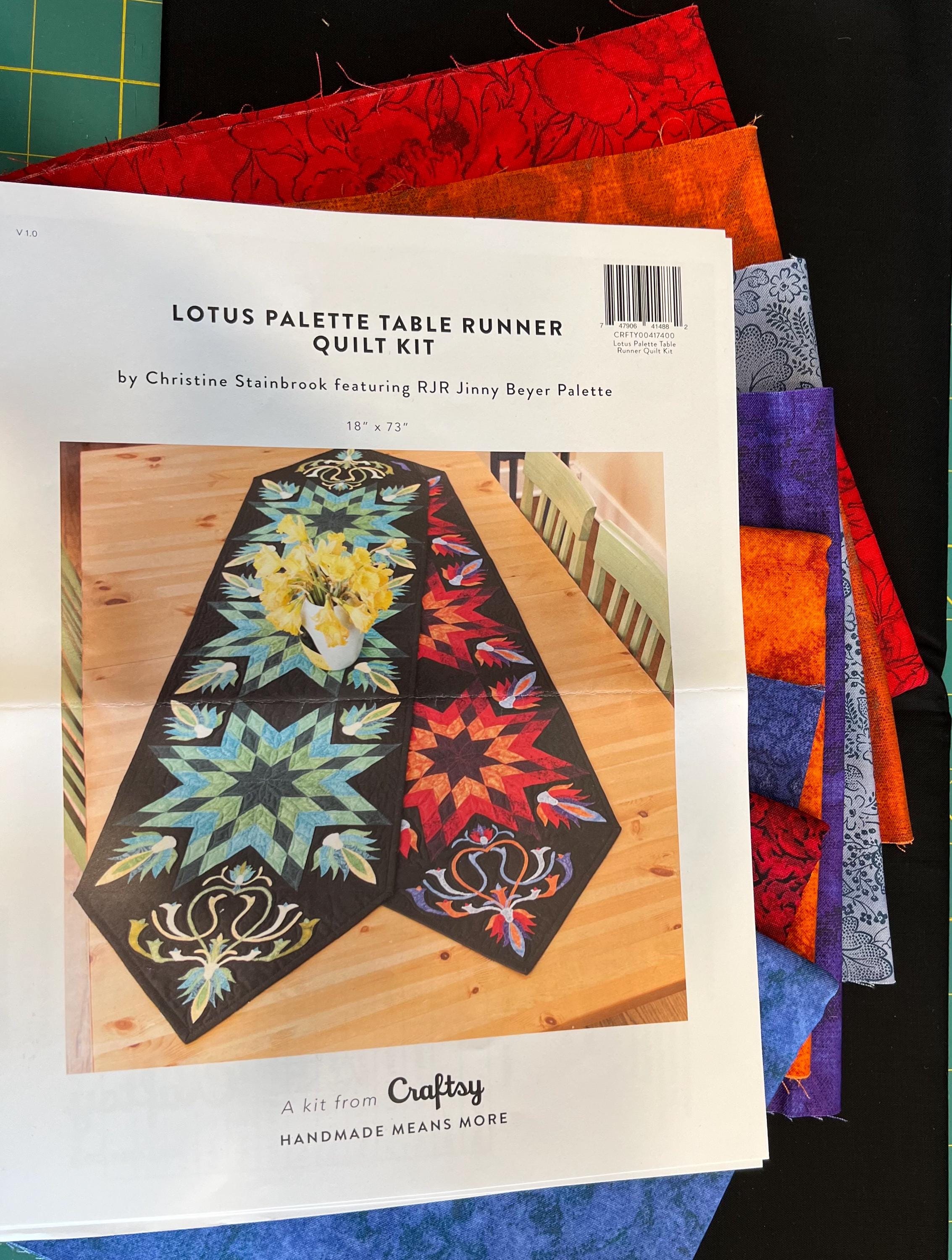 Lotus Palette Table Runner Quilting Kit by Christine Stainbrook With ...