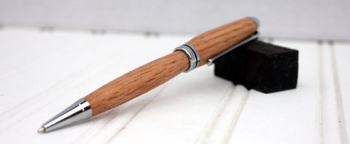 Handcrafted Turned Oak Wooden Euro Style Pen - Etsy
