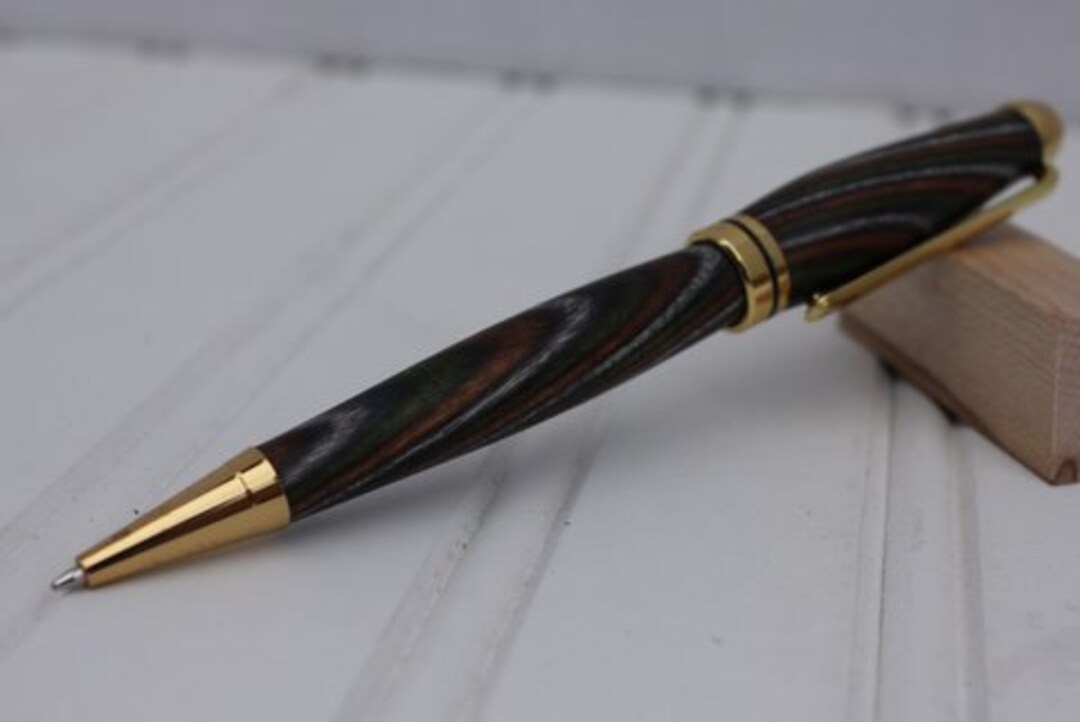 Handcrafted Turned Green Mountain Camo Spectraply Wooden Euro Style Pen ...