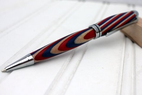Handcrafted Turned Patriotic Wooden Euro Style Pen - Etsy