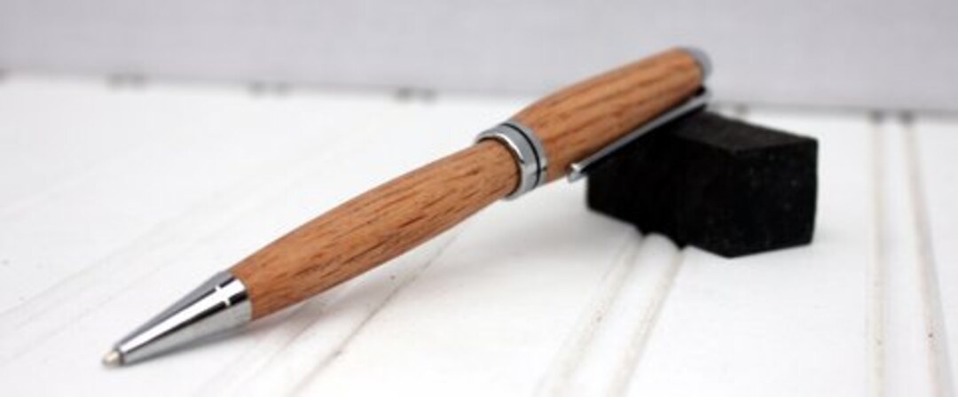 Handcrafted Turned Oak Wooden Euro Style Pen - Etsy