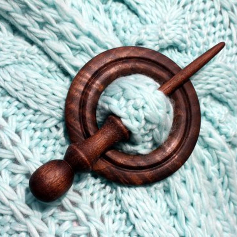 Wooden Shawl Pin - Etsy
