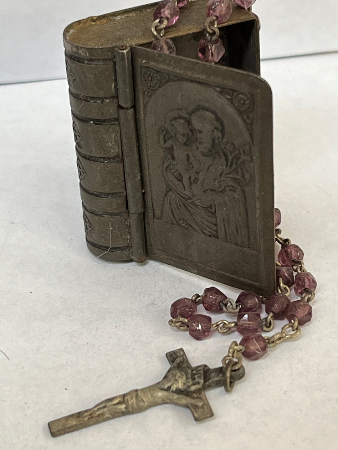 Miniature Book Opens to Rosary - Etsy