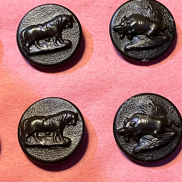 Antique Fox Button - Etsy