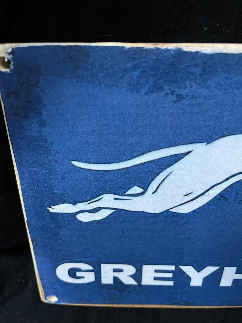 Vintage Wooden Greyhound Bus Sign - Etsy