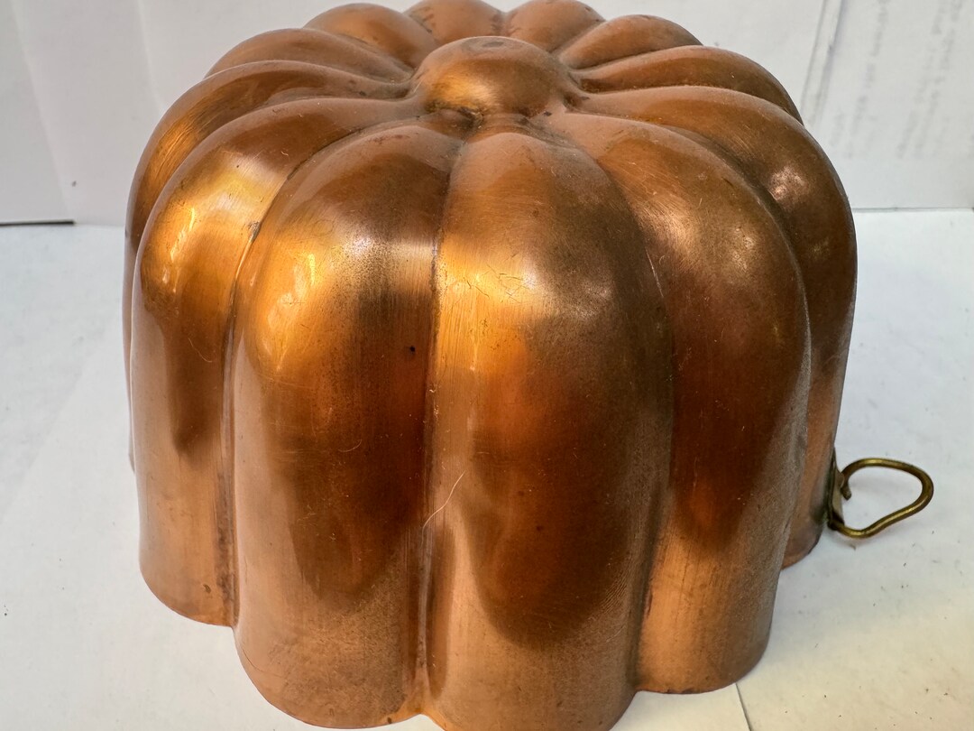 Vintage Copper Fluted Food Pudding Mold - Etsy