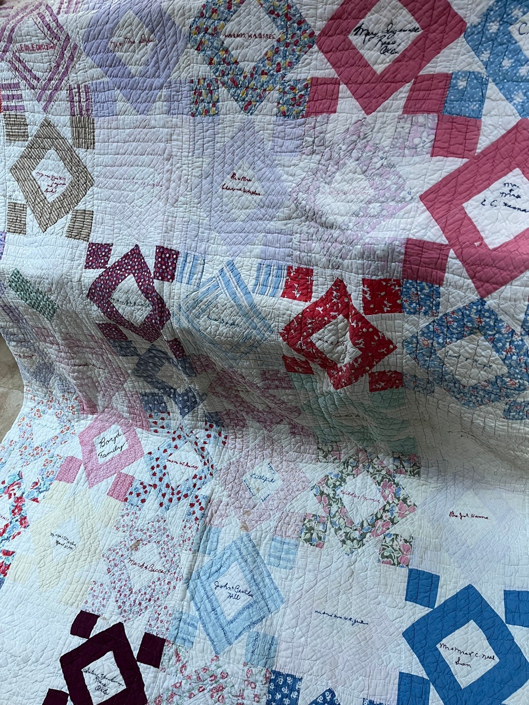 Vintage Signature Quilt - Etsy