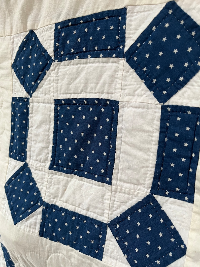 Vintage Indigo and White Venetian Design Pattern Quilt - Etsy