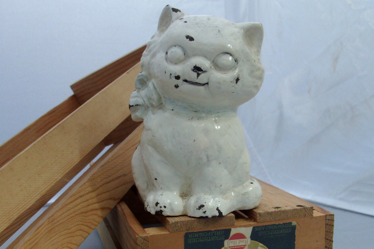 Antique Hubley Cast Iron CAT Bank - Etsy