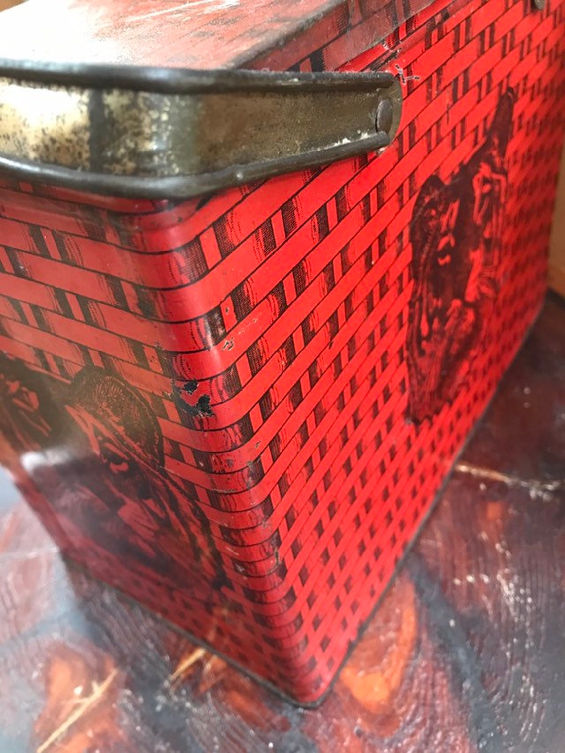 Antique Tobacco Tiger Tin | Etsy