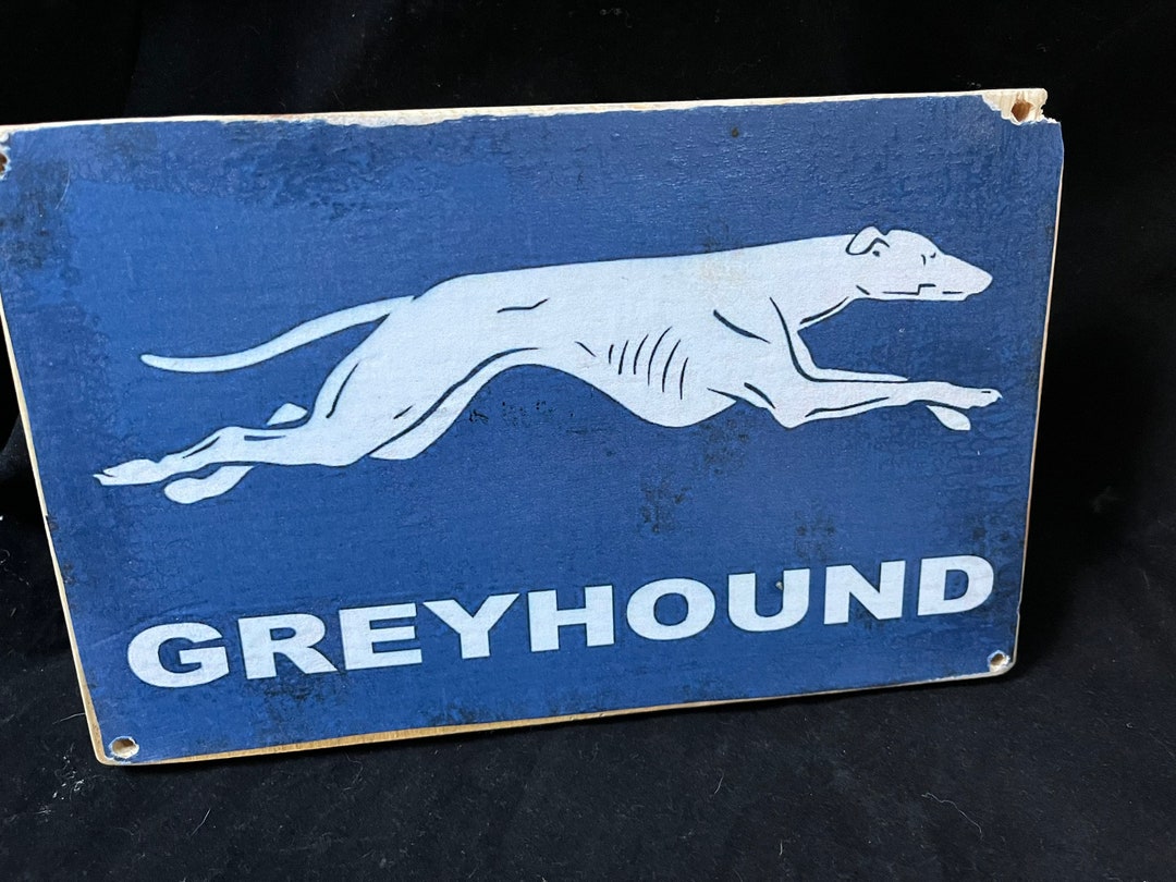 Vintage Wooden Greyhound Bus Sign - Etsy