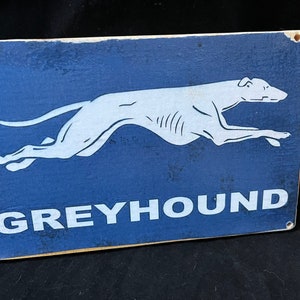 Vintage Wooden Greyhound Bus Sign - Etsy