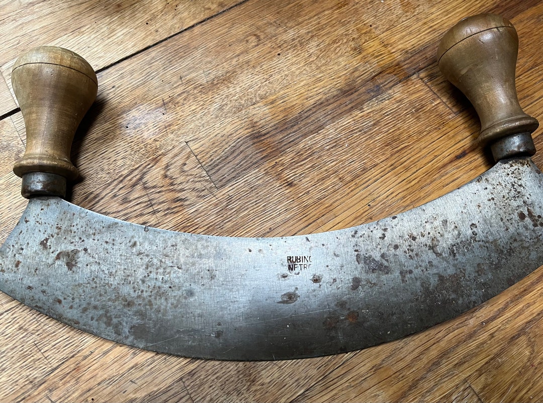 Antique Wood 2 Handles Herb Food Chopper - Etsy