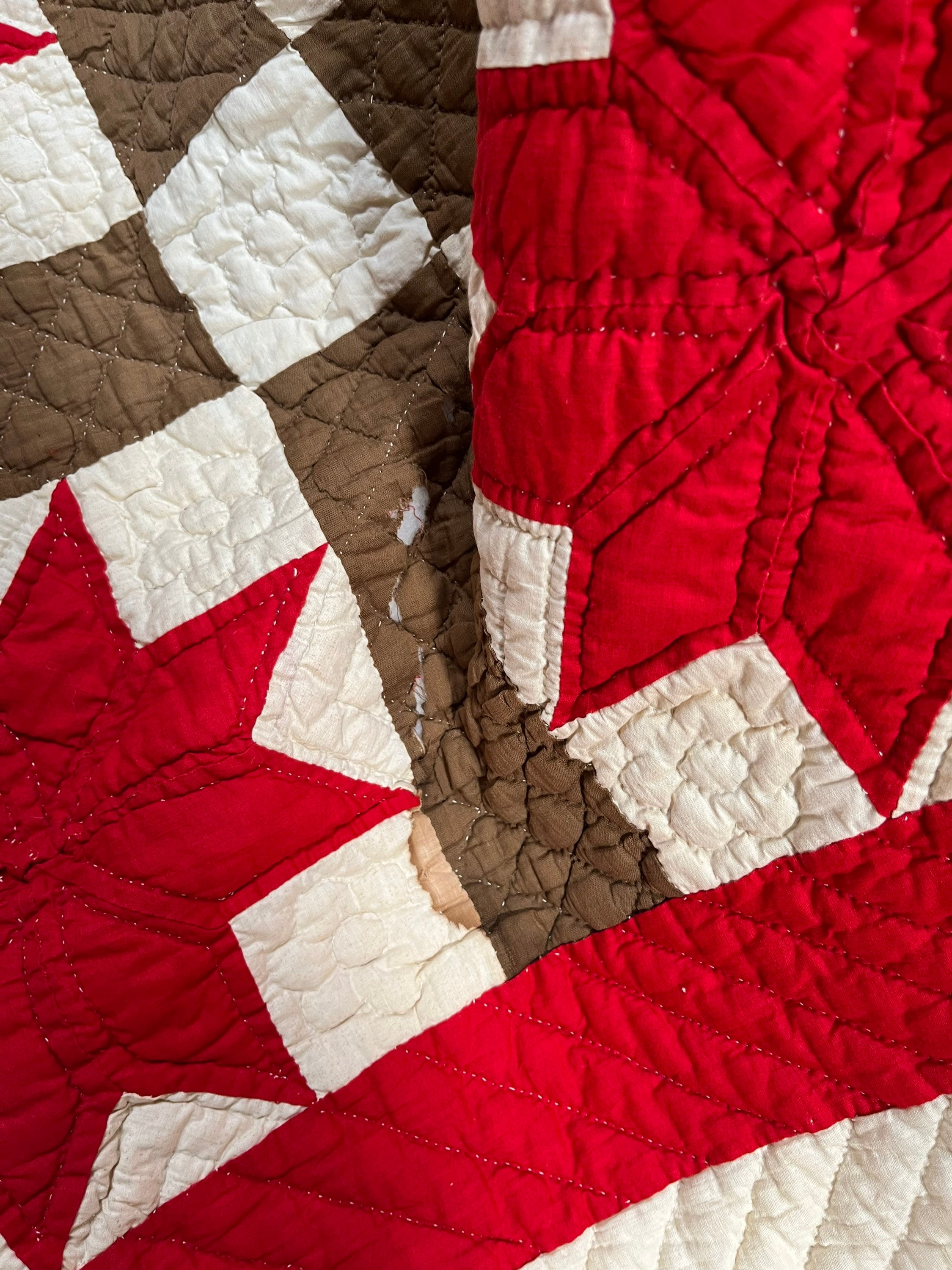 1900 Red Star Quilt Signed - Etsy