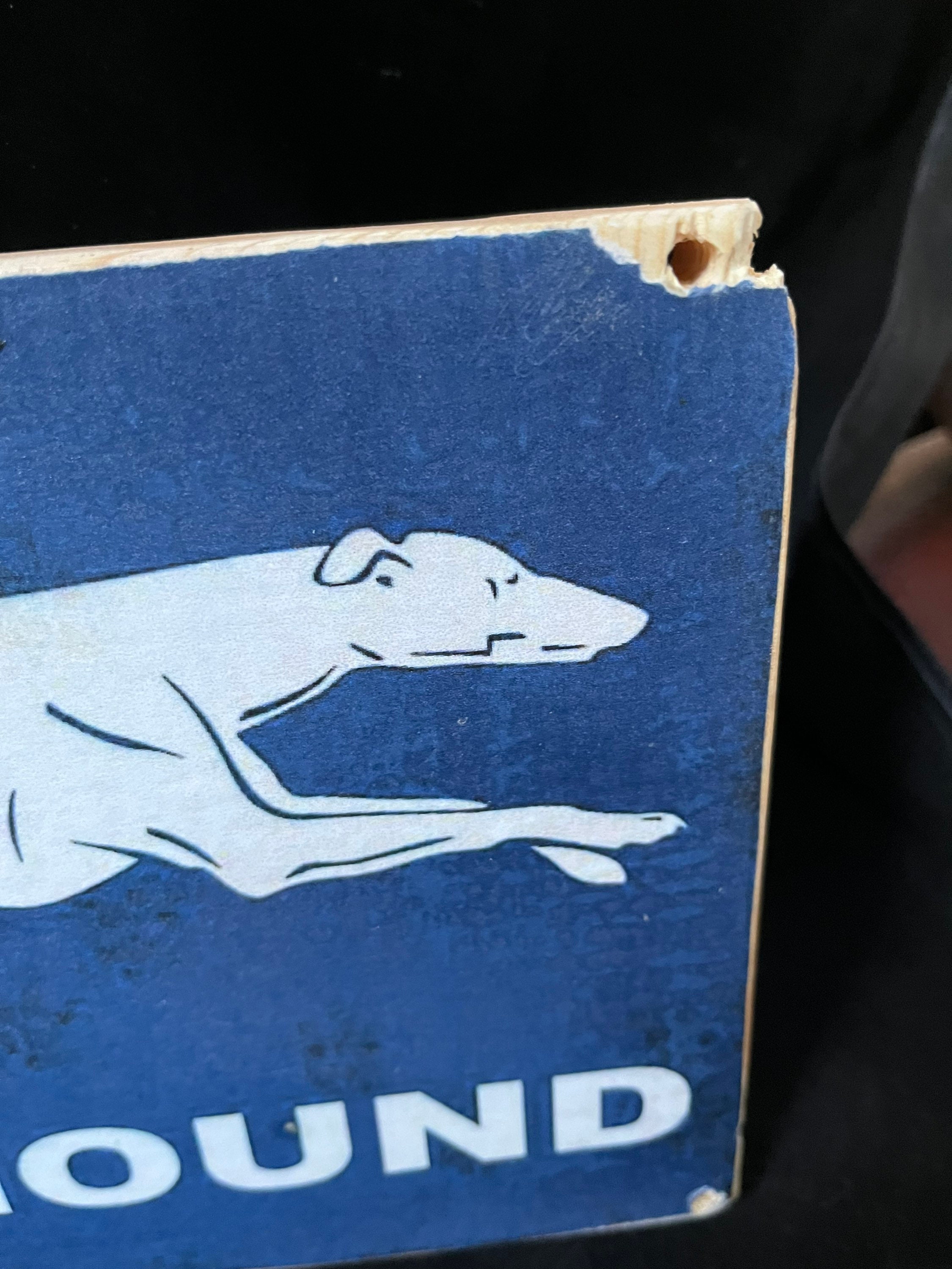 Vintage Wooden Greyhound Bus Sign - Etsy