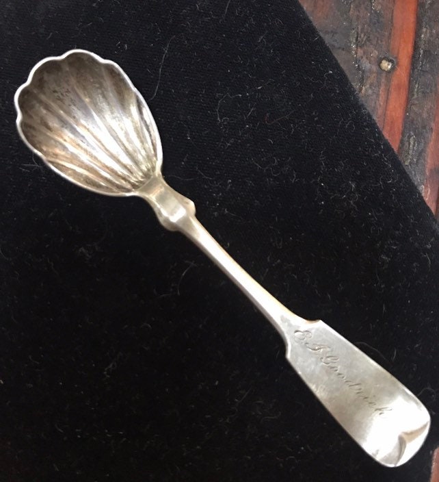 Antique Coin Silver Master Salt Spoon - Etsy