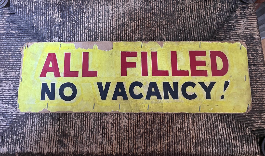 Vintage Wood No Vacancy Sign - Etsy