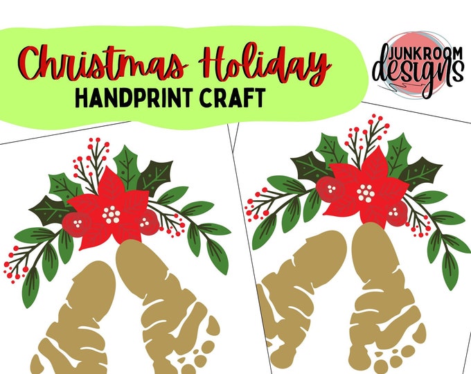 Mistletoe Handprint Poem Art: Christmas Keepsake (digital Download ...