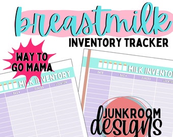 Breast Milk Inventory Printable, Pumping Tracker, Breastmilk Storage ...
